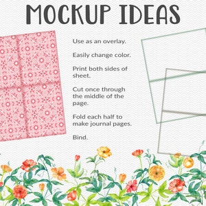 Inked Edge Overlay Mini Folding Journal Pages Junk Journal - Etsy