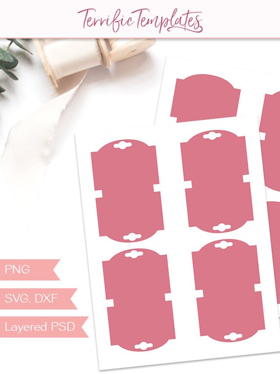 Necklace display template 3 jewelry hang tag packaging | Etsy