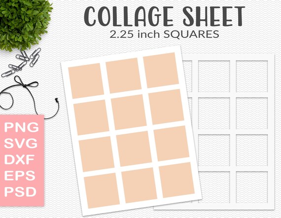 2.25 Square Template Magnet Sublimation Craft Template - Etsy