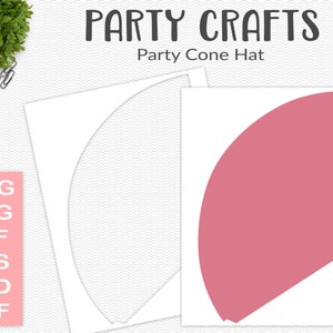 Party Hat Template Party Printable 6.5 Cone Hat - Etsy