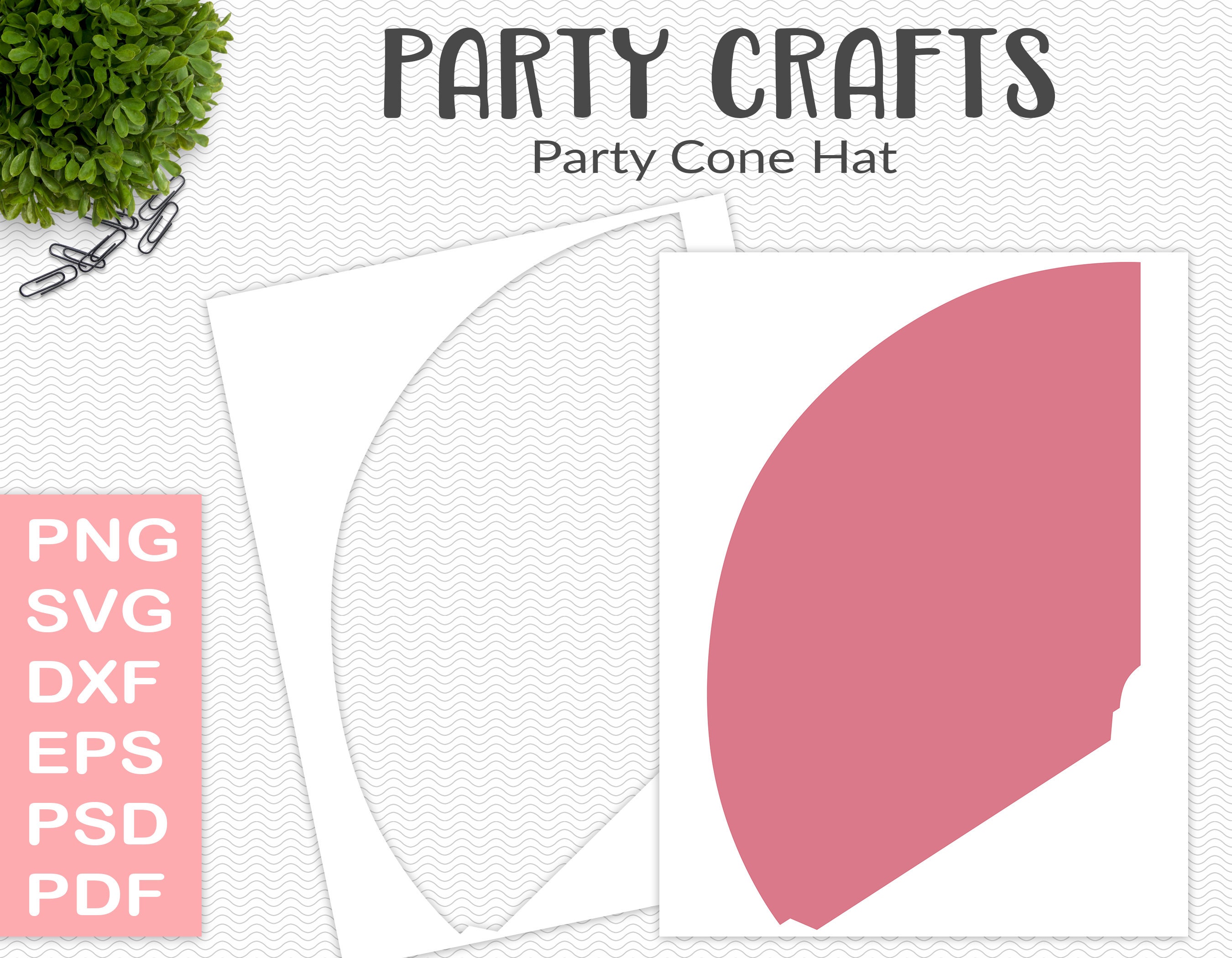 Party Hat Template Party Printable 6.5 Cone Hat - Etsy
