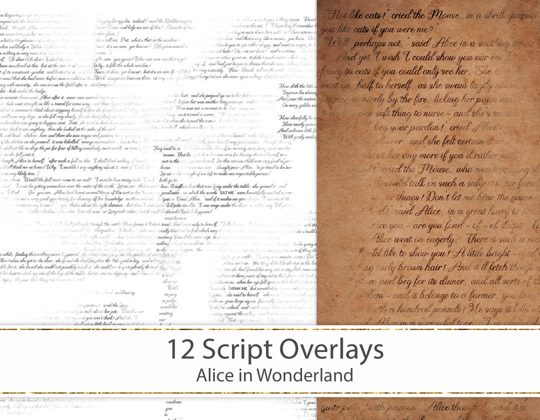 Faded Script Overlays PNG Handwriting Text Clipart Ink - Etsy