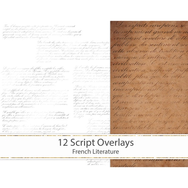 Old Handwriting Overlays - Etsy