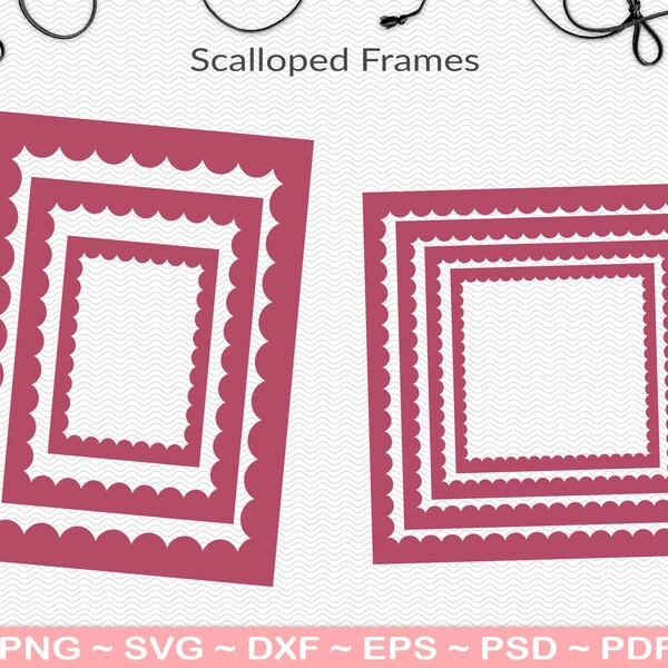 Scalloped Frames - Etsy