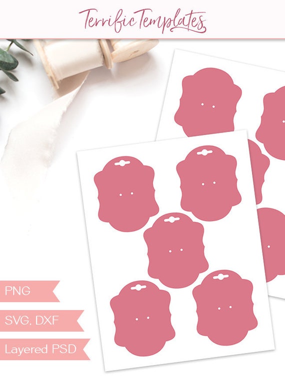 Brooch Display Template 3 Jewelry Hang Tag Packaging | Etsy