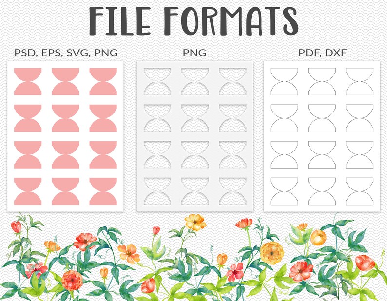 Tabs Template Blank Fold-over Tabs Svg Cut File Planner - Etsy