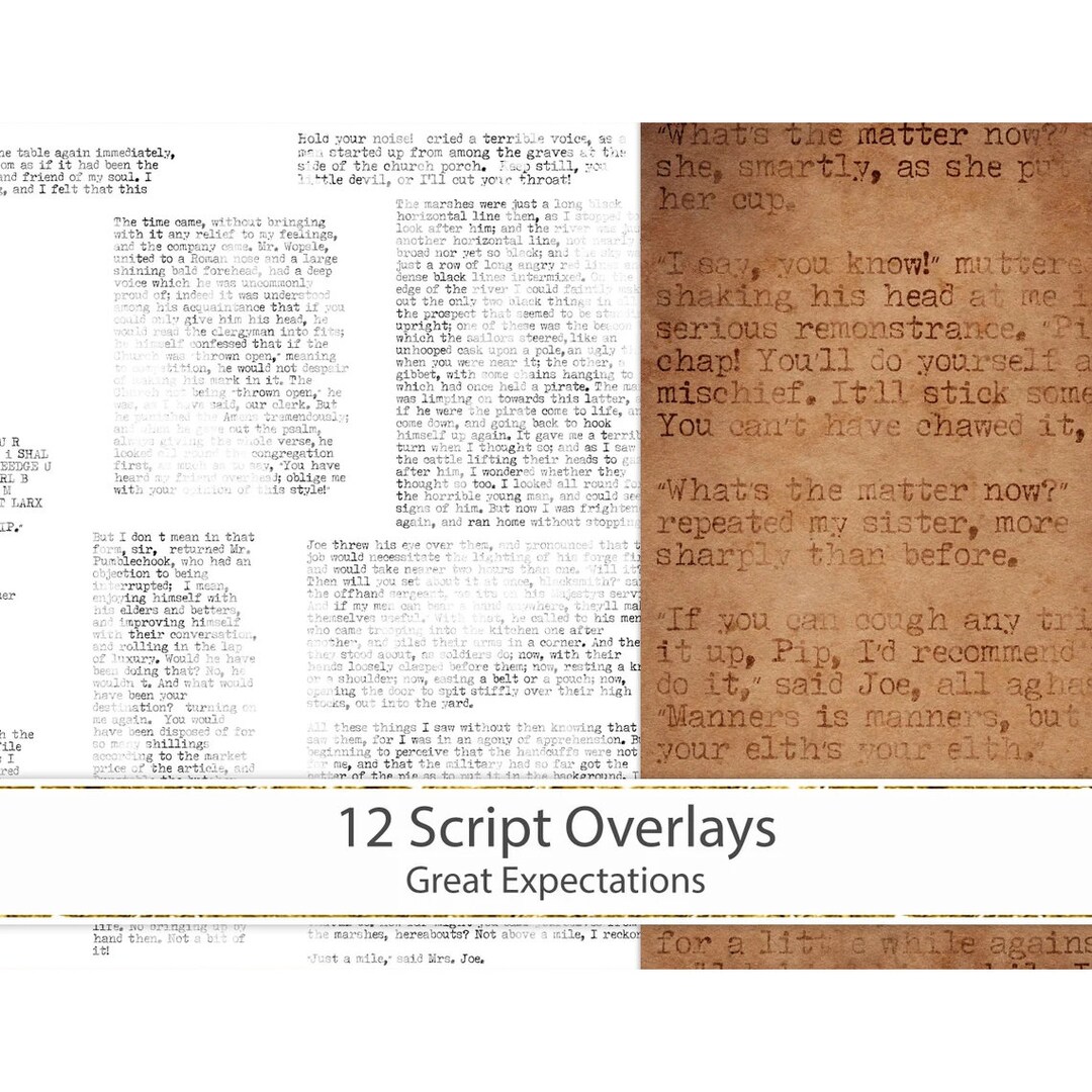 Faded Script Overlays PNG Typewriter Text Clipart Ink - Etsy UK
