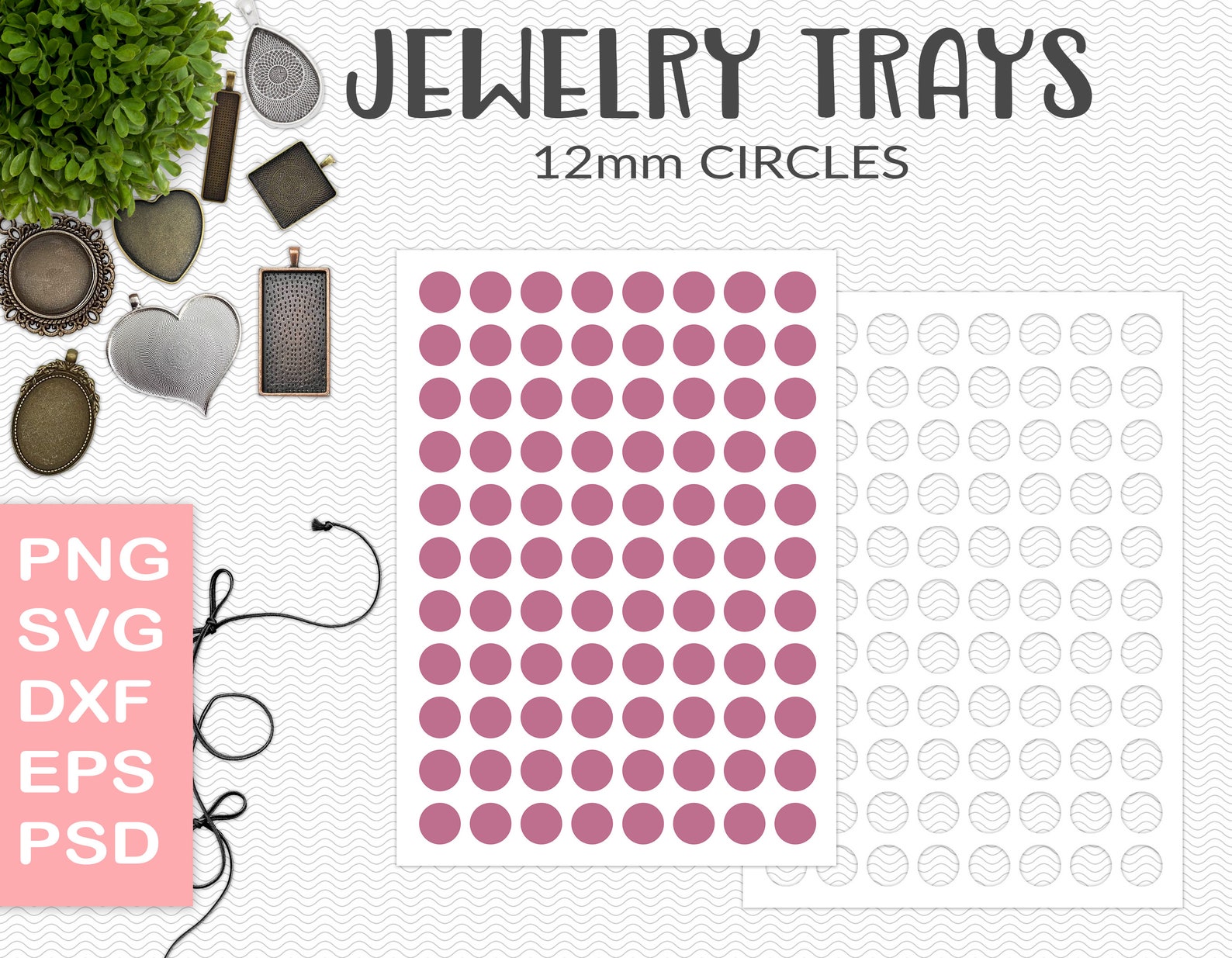 12mm Round Jewelry Pendant Tray Template Circle Collage Sheet - Etsy
