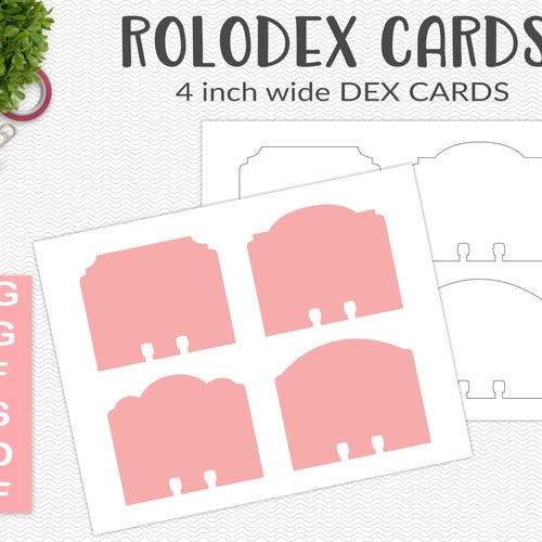 Dex Card Template Blank Rolodex Craft Cards Svg Cut File - Etsy