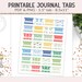 Printable Tabs, Fold-over Tabs, PNG Cut File Collage Sheet, Planner ...