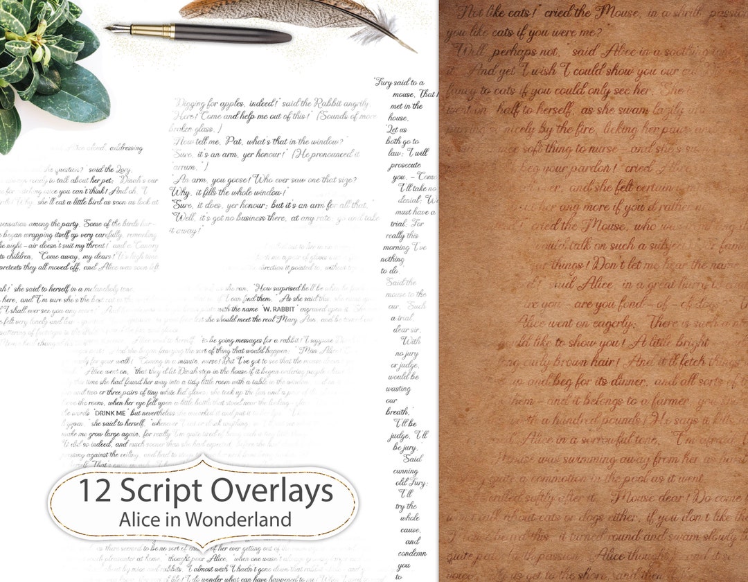 Faded Script Overlays PNG Handwriting Text Clipart Ink - Etsy UK