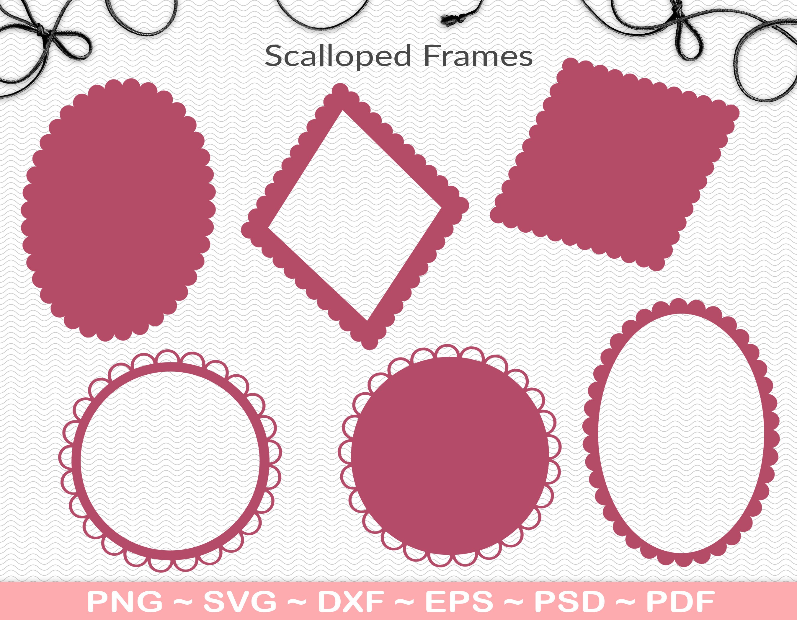 SVG Scalloped Shape Templates Printable Craft Template - Etsy UK