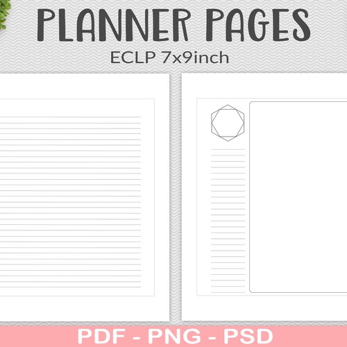 Editable Notes Template Ring Binder Journal Pages 2 Pages - Etsy