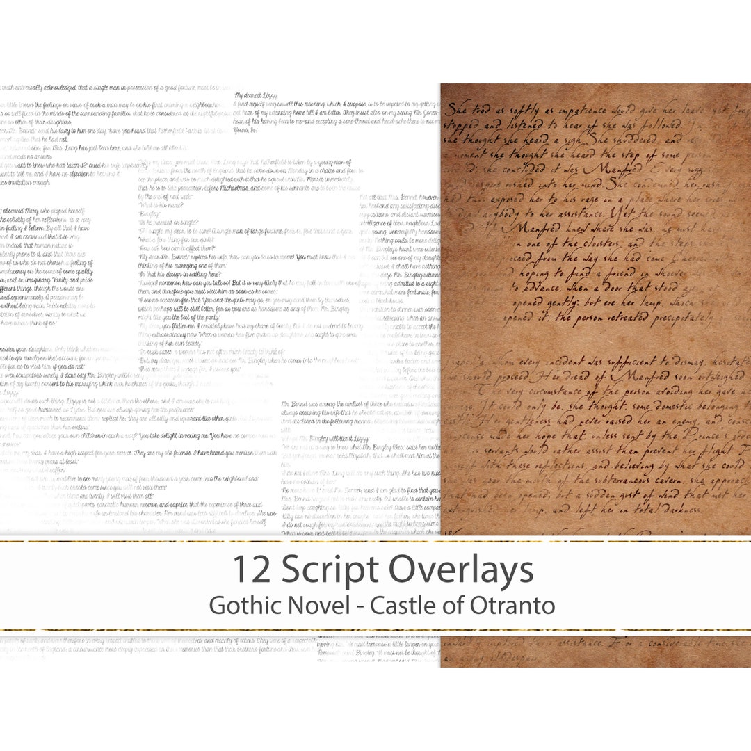 Faded Script Overlays PNG Handwriting Text Clipart Ink - Etsy