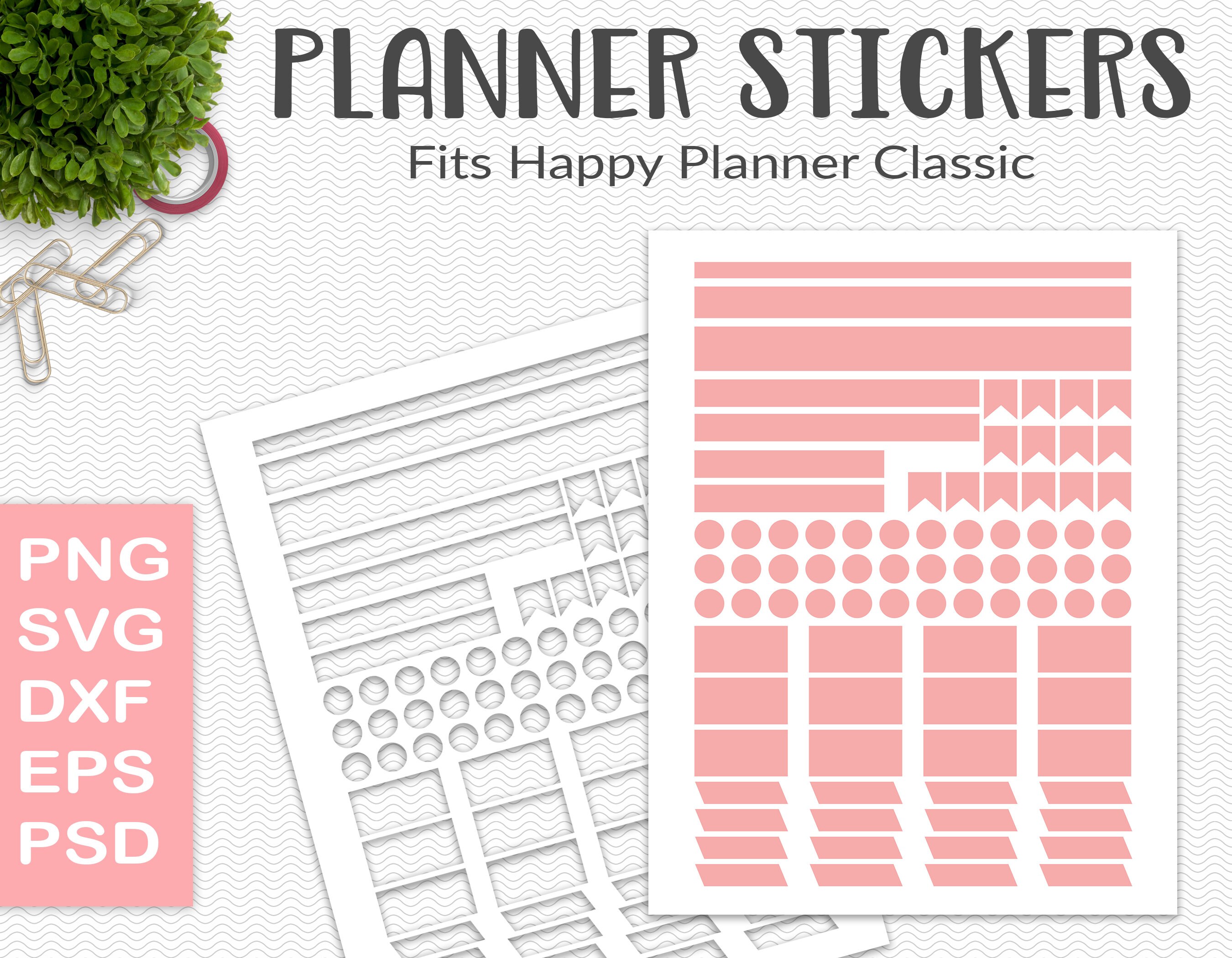 Planner Sticker Template for Happy Planner Classic Journal - Etsy