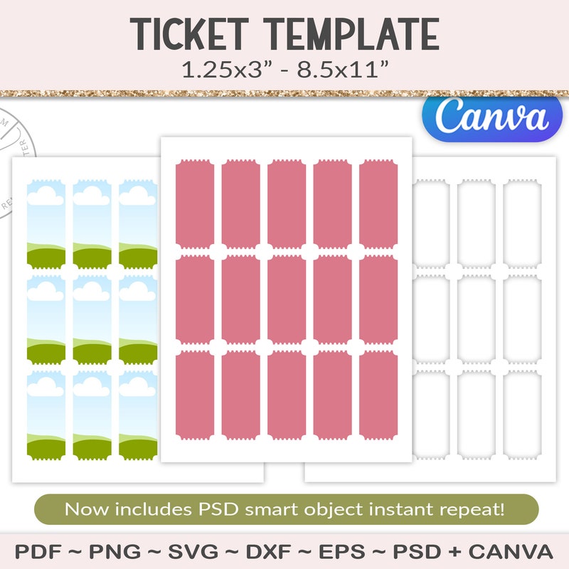 Train Ticket Template - Etsy