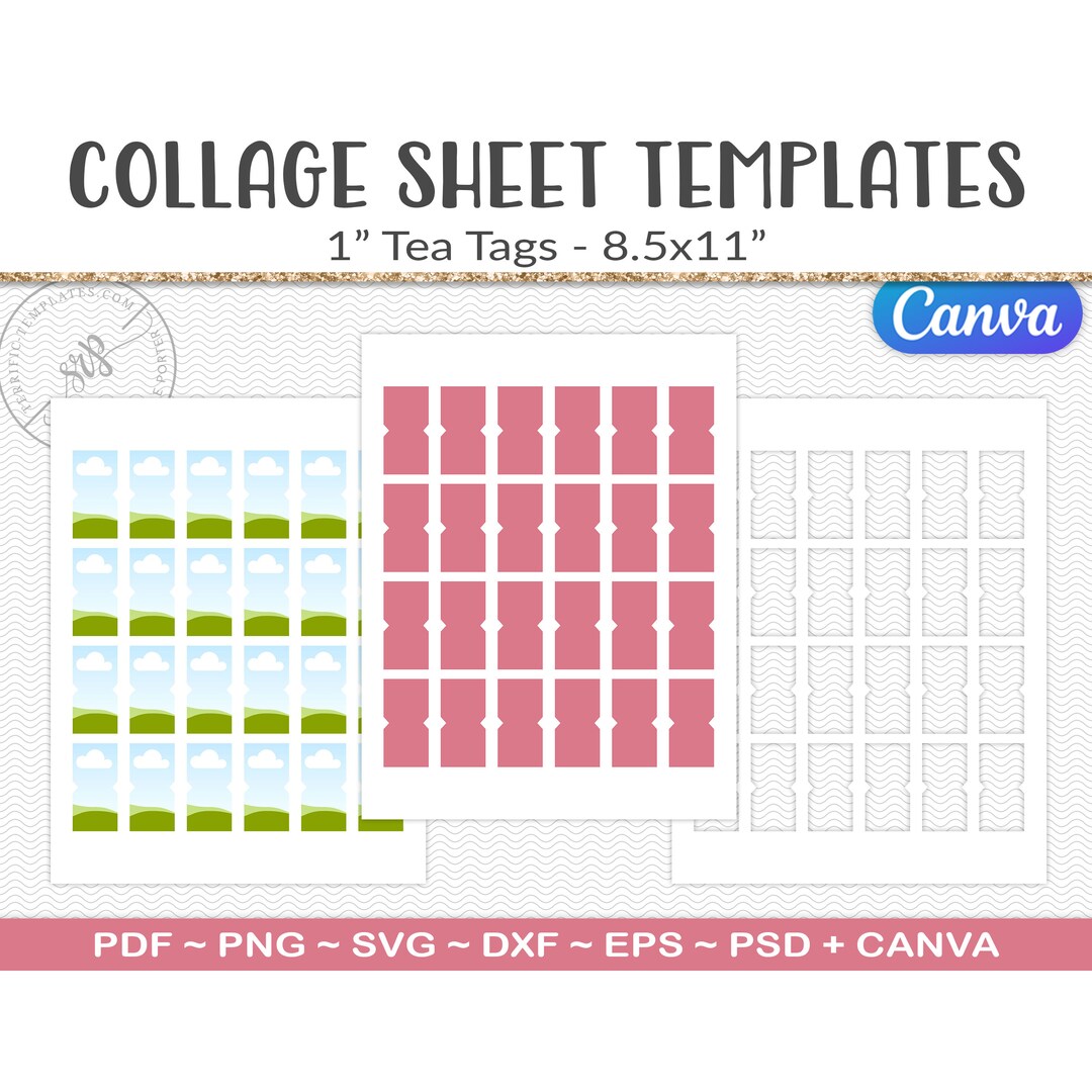 Tea Tag Template Party Printable Craft Template Tea Bag - Etsy UK