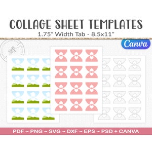 Tabs Template Blank Fold-over Tabs Svg Cut File Planner - Etsy