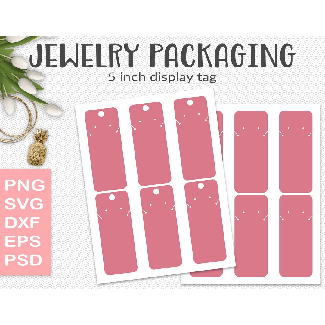 Necklace Earring Set Card 5 Jewelry Hang Tag Packaging - Etsy