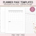 Editable Mini Calendar + Notes Page Template, Binder Journal Pages ...