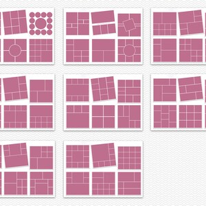 Photo Collage Templates 12x12 Photo Storyboards 48 - Etsy