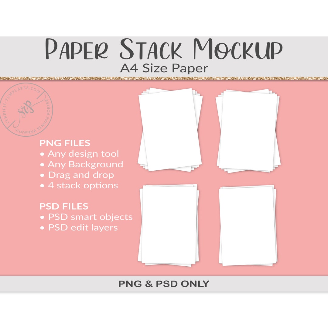 A4 Paper Stack Mockup Letter Size Paper Display Template - Etsy Canada
