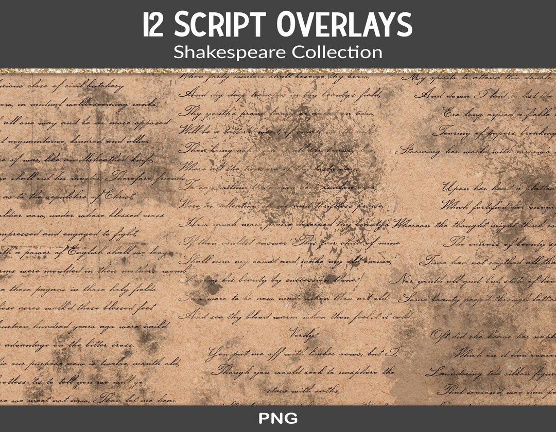 Grunge Script Overlays, PNG Handwriting Text Clipart, Ink Writing ...