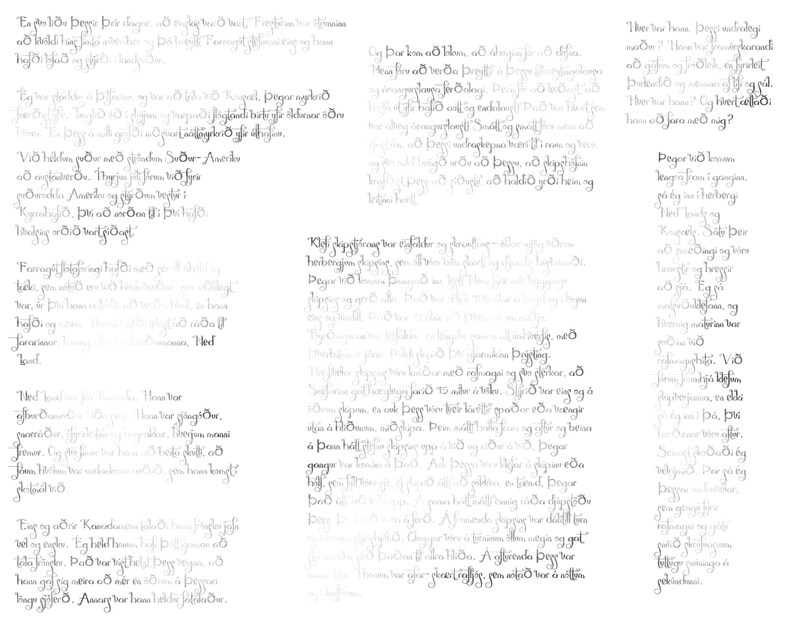 Faded Icelandic Script Overlays PNG Handwriting Text Ink - Etsy