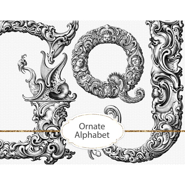 Ornate Alphabet - Etsy