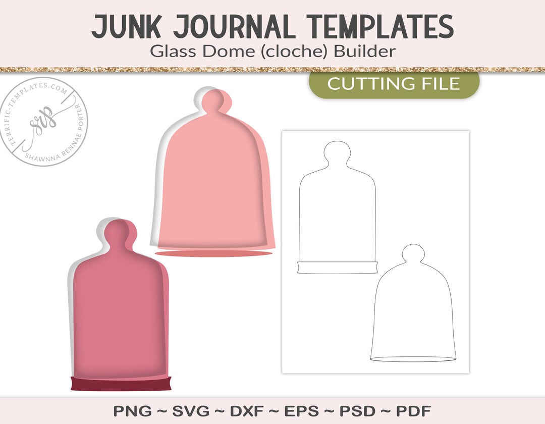 Cloche Tag Builder, Make Your Own, Junk Journal Template, Blank SVG ...