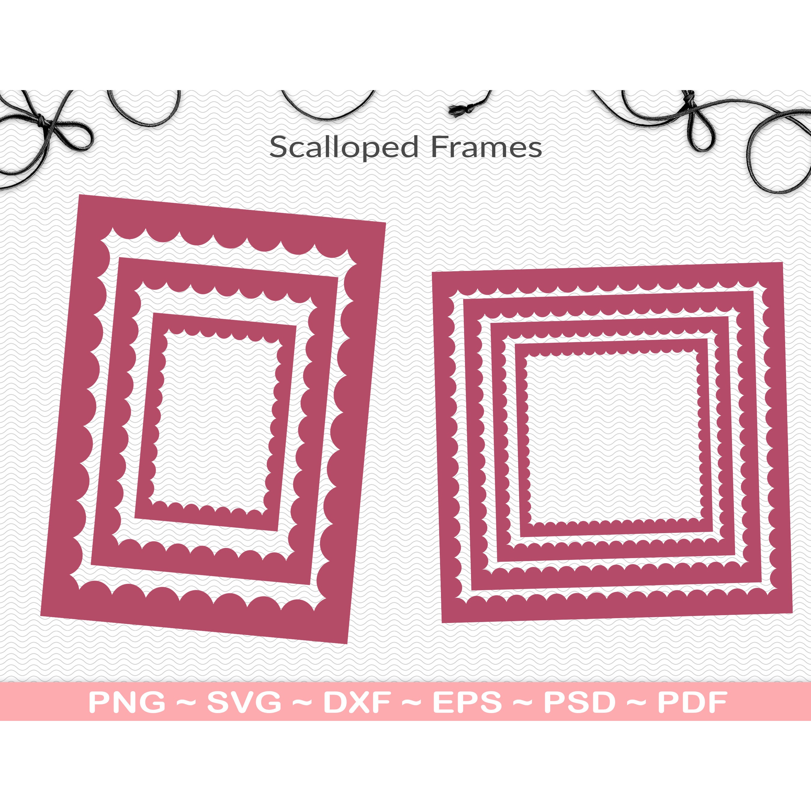 Scalloped Frame Template