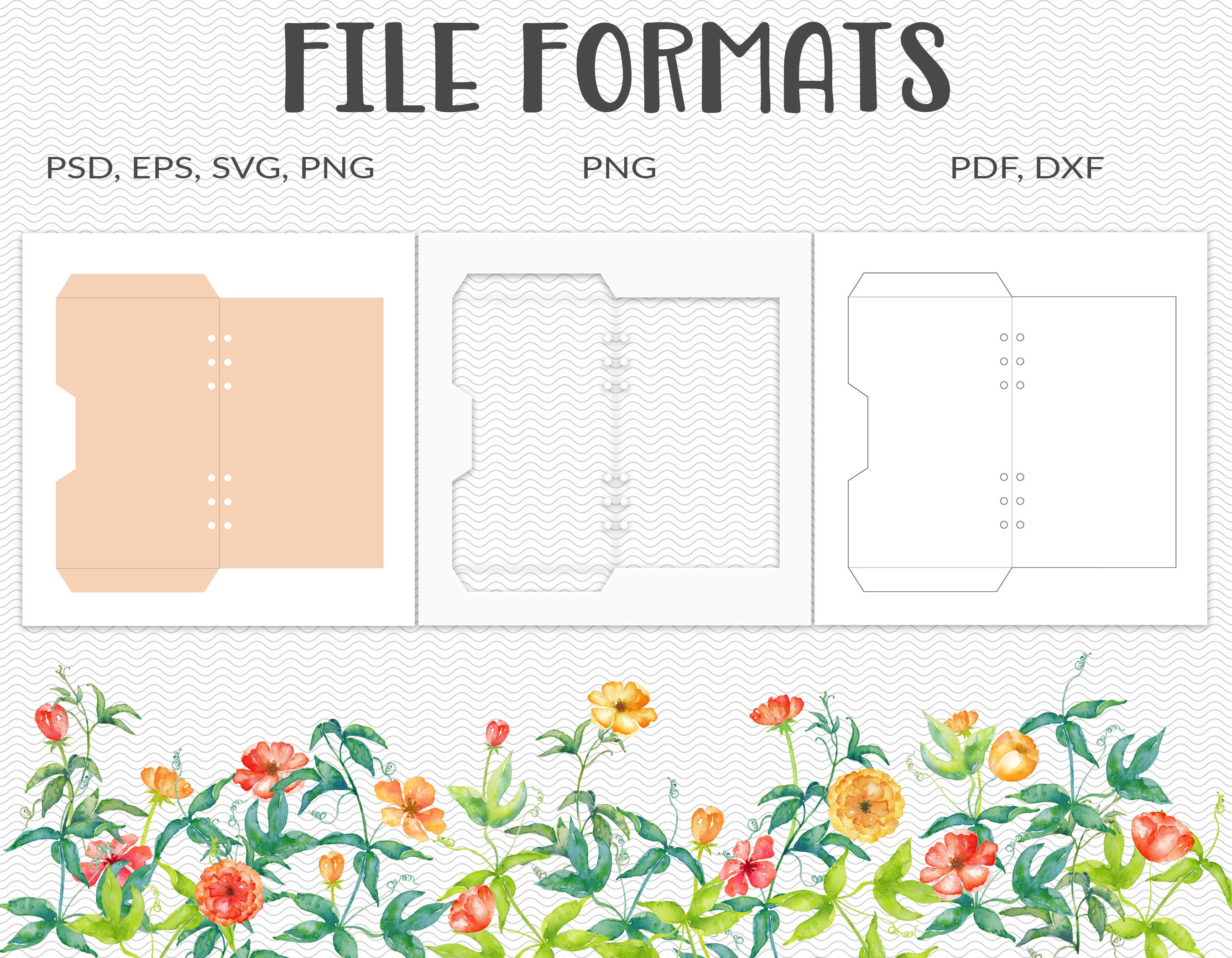 A5 Pocket Folder Template Blank Binder Pockets Svg Cut File - Etsy