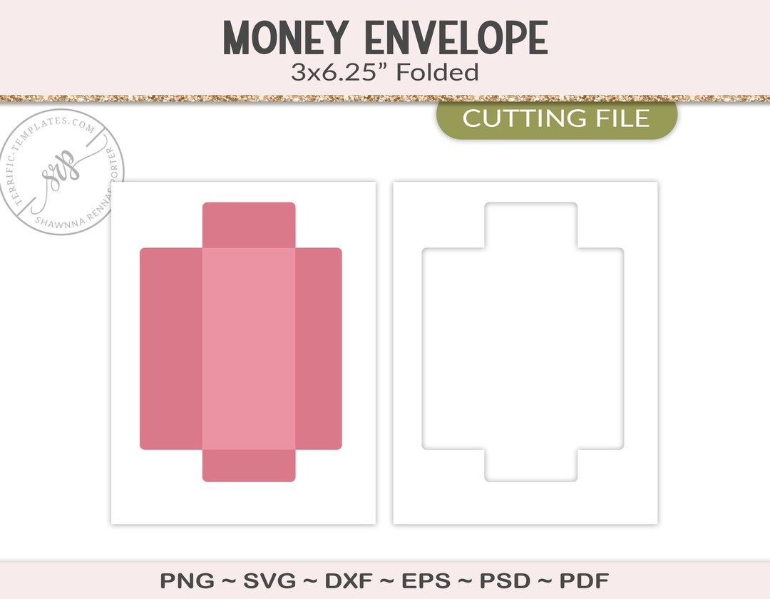 Money Envelope Template, Party Printable Craft Template, Gift Envelope ...
