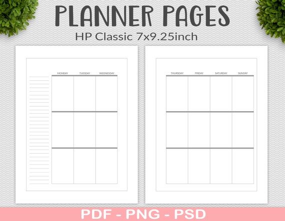 Editable Weekly Planner Template for the Happy Planner Classic - Etsy