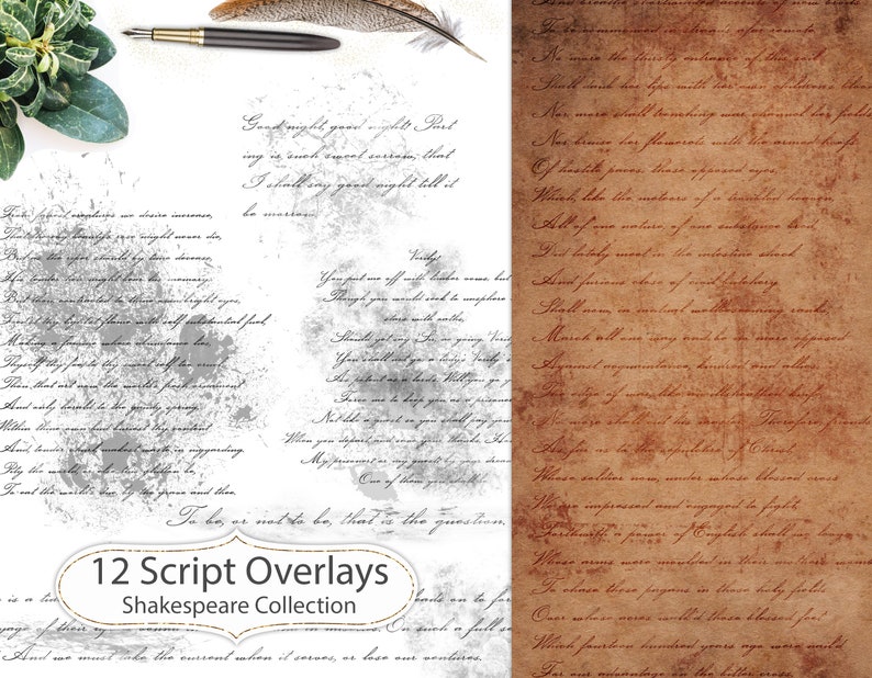 Grunge Script Overlays PNG Handwriting Text Clipart Ink - Etsy Canada