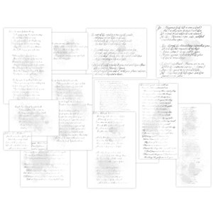 Grungy Script Overlays, PNG Handwriting Text Clipart, Ink Writing ...