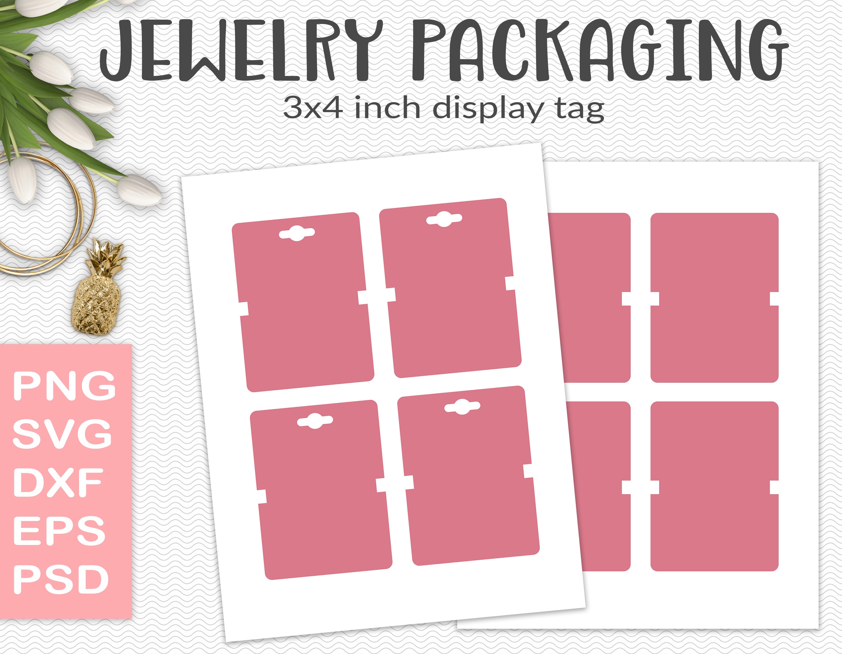 Bracelet Display Template 3x4 Jewelry Hang Tag - Etsy