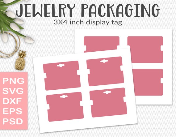 Bracelet Card Template 3x4 Jewelry Hang Tag Packaging - Etsy