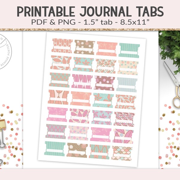 Printable Planner Tabs Svg - Etsy
