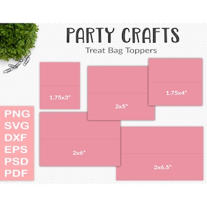 Bag Topper Templates 5 Sizes Party Printable Craft Template - Etsy Canada