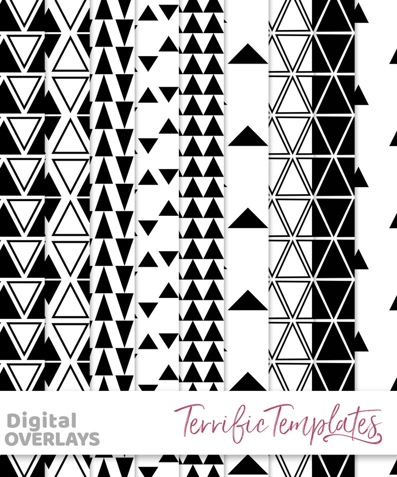 Pattern overlay triangles digital paper seamless pattern | Etsy