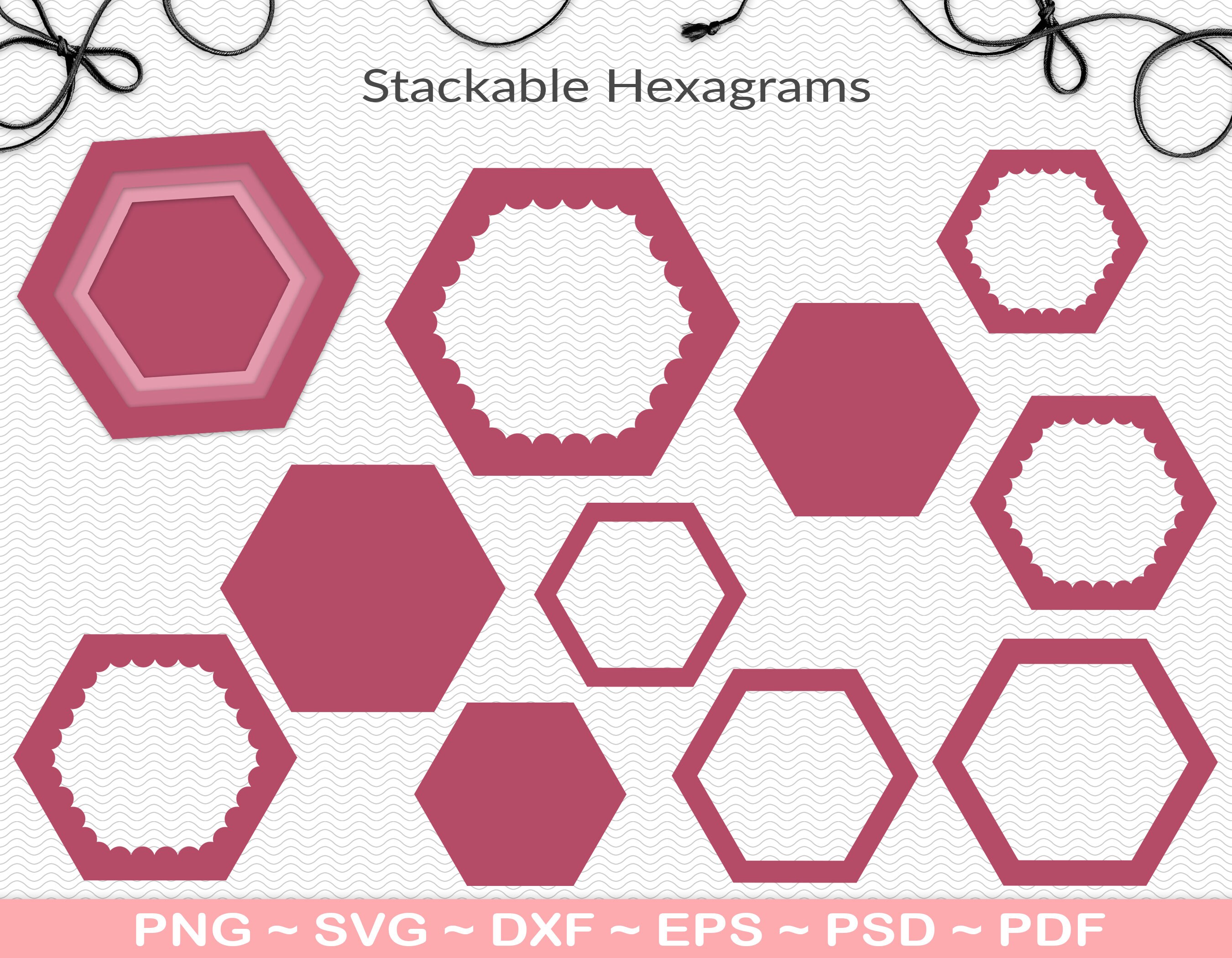 SVG Hexagon Template Printable Craft Template Cutting File - Etsy