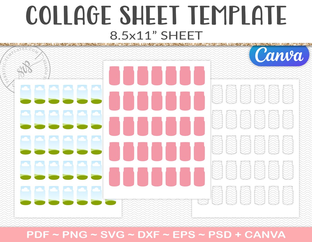 1.5 Mason Jar Sticker Template Party Printable Craft - Etsy