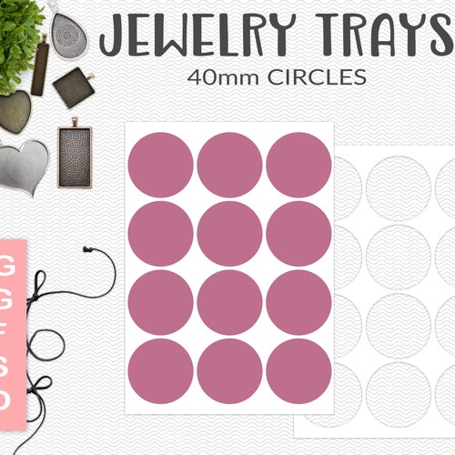 15mm Round Jewelry Pendant Tray Template Circle Collage Sheet - Etsy