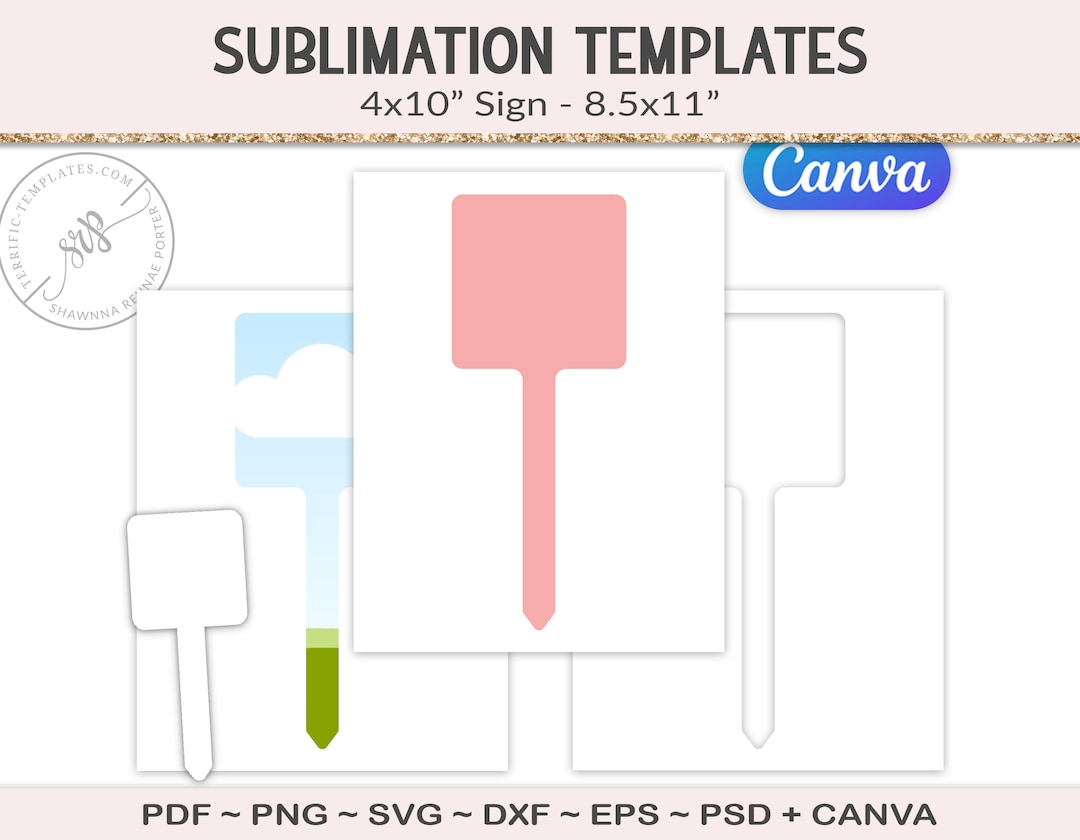 Plantilla de sublimación de letreros de jardín, archivo de corte para ...