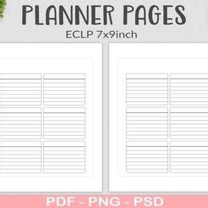 Editable Note Boxes Template Binder Journal Pages ECLP - Etsy