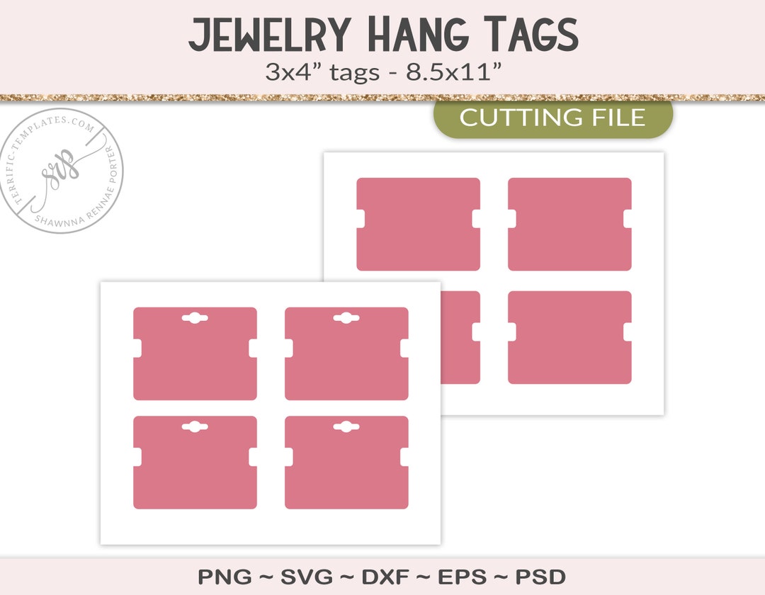 Bracelet Card Template, 3x4" Jewelry Hang Tag Packaging, Design Your ...