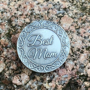 BEST MOM Coin || Pendant | Keychain | Pin Badge (25mm-1") - Etsy