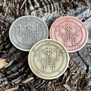 SEAL OF ORIAS || Goetia Coin || Oriax || Coin, Pendant, Keychain, Pin ...