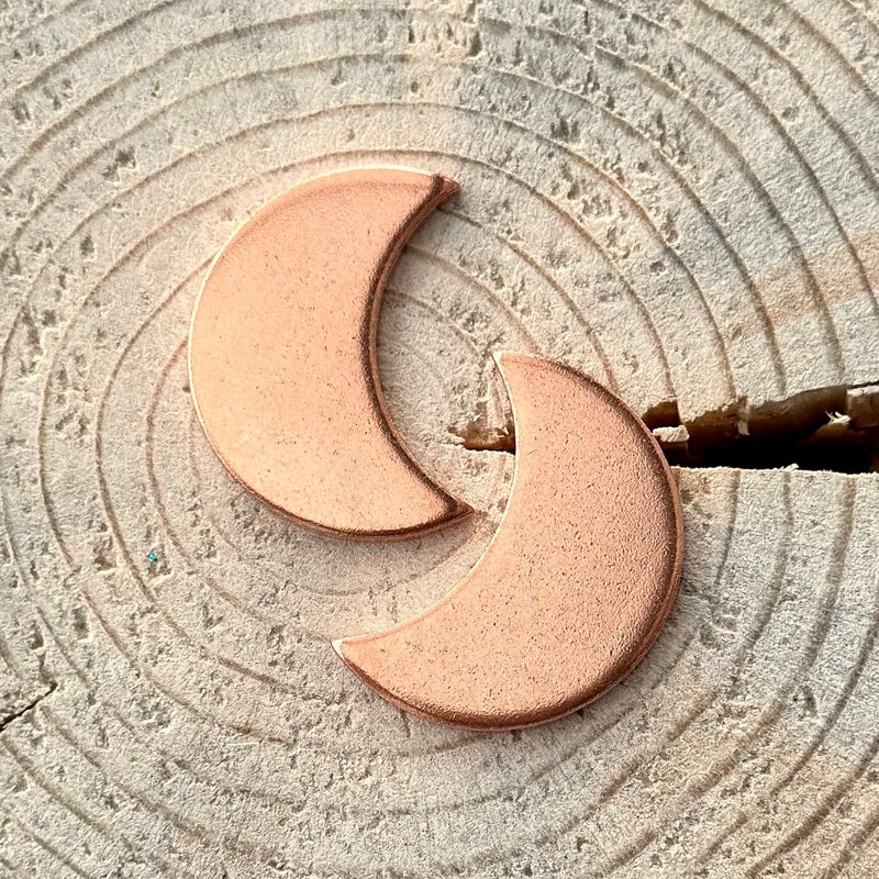 1/2 Moon Copper Discs - Etsy